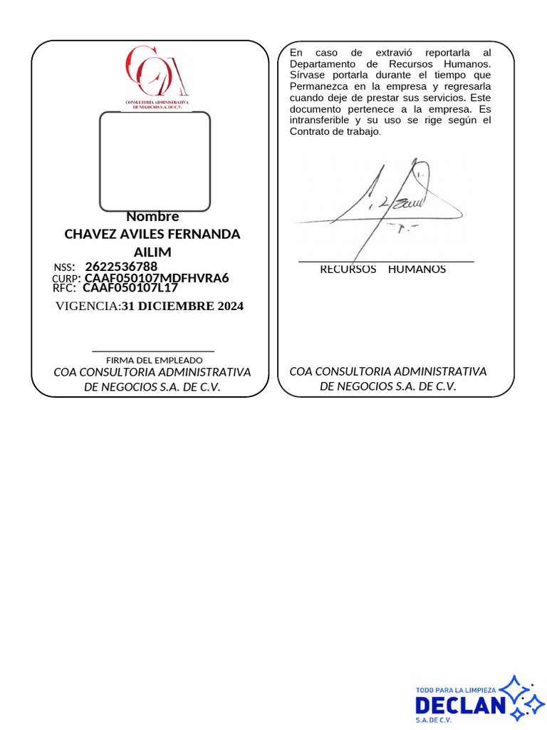 Credencial COA 2024 | PDF