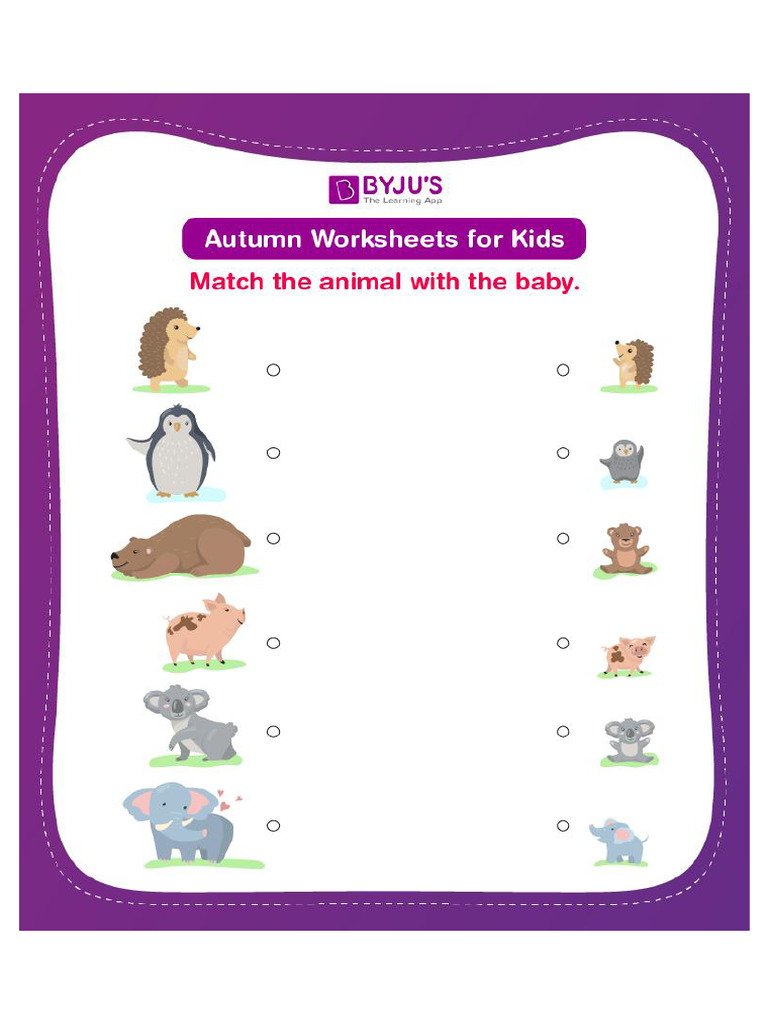 Animals-and-Their-Young-Ones-Worksheet-for-Kids-03 | PDF