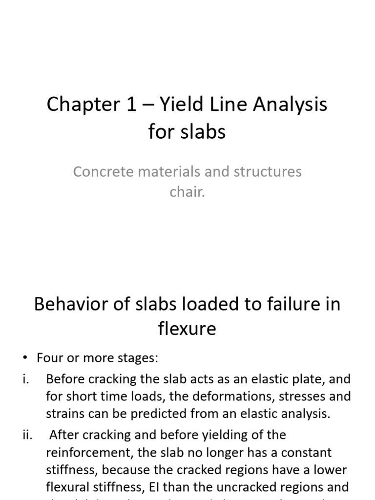 1-Structural Design 2012 Yield Line | PDF | Yield (Engineering) | Bending