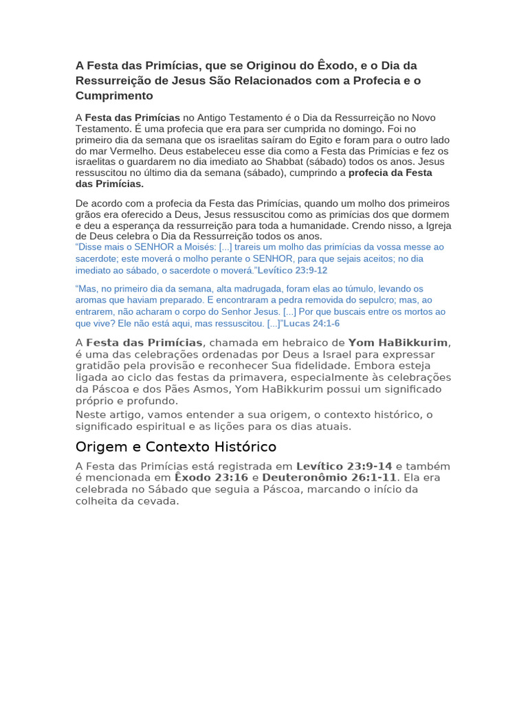O Messias Ressuscitou Na Festa Das Primícias | PDF | Ressurreição de ...
