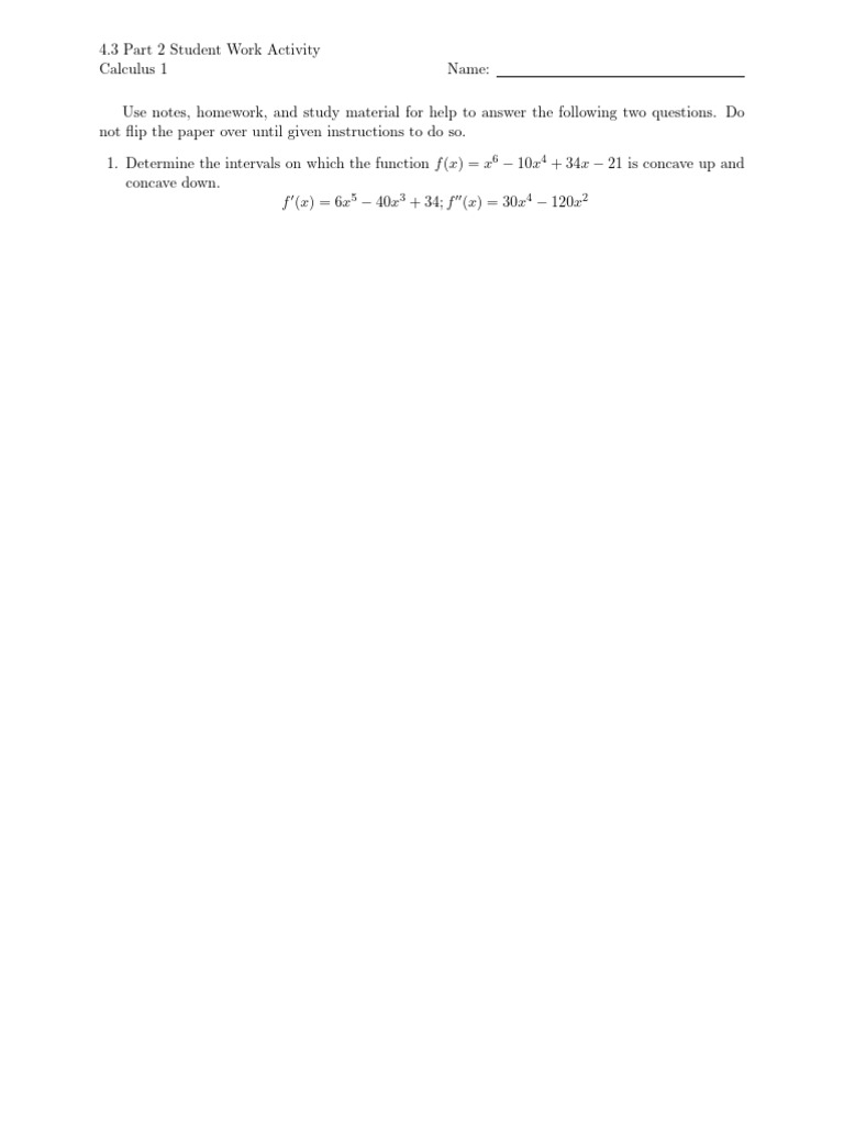4.3 Part 2 Student Work | PDF