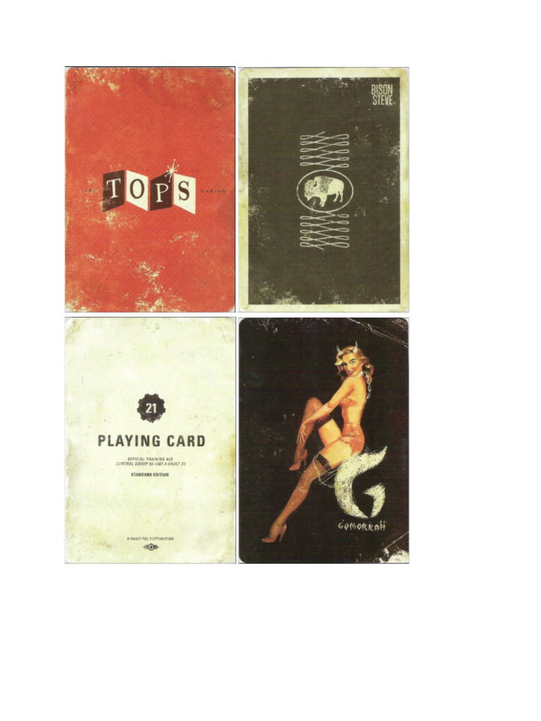 Fallout new vegas collectors card backs | PDF