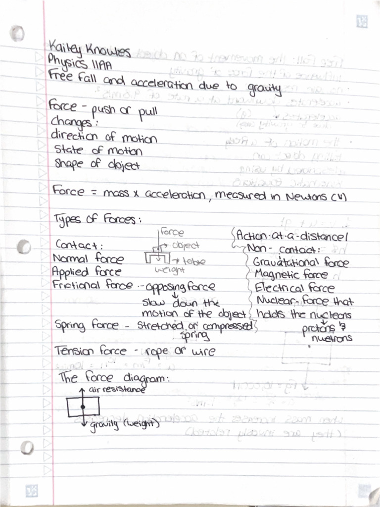 Physics Notes 3 Freefall | PDF