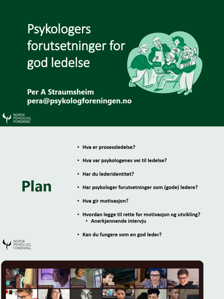 Psykologer Som Ledere UiB Vår 2025 | PDF