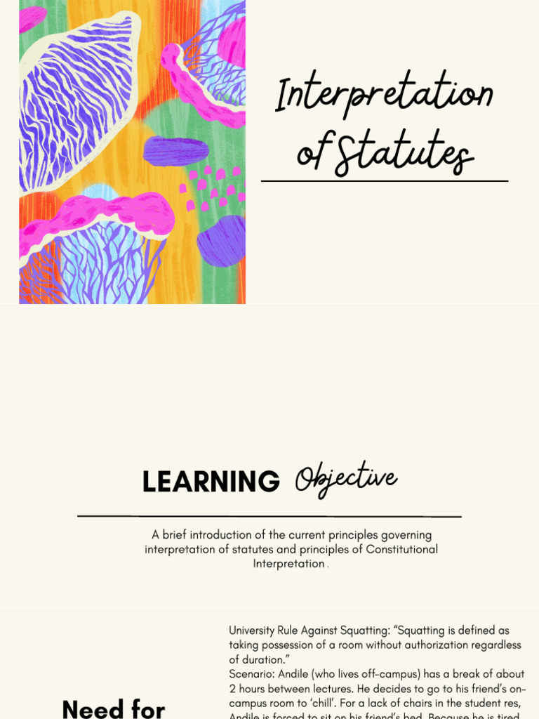 Interpretation of Statutes | PDF