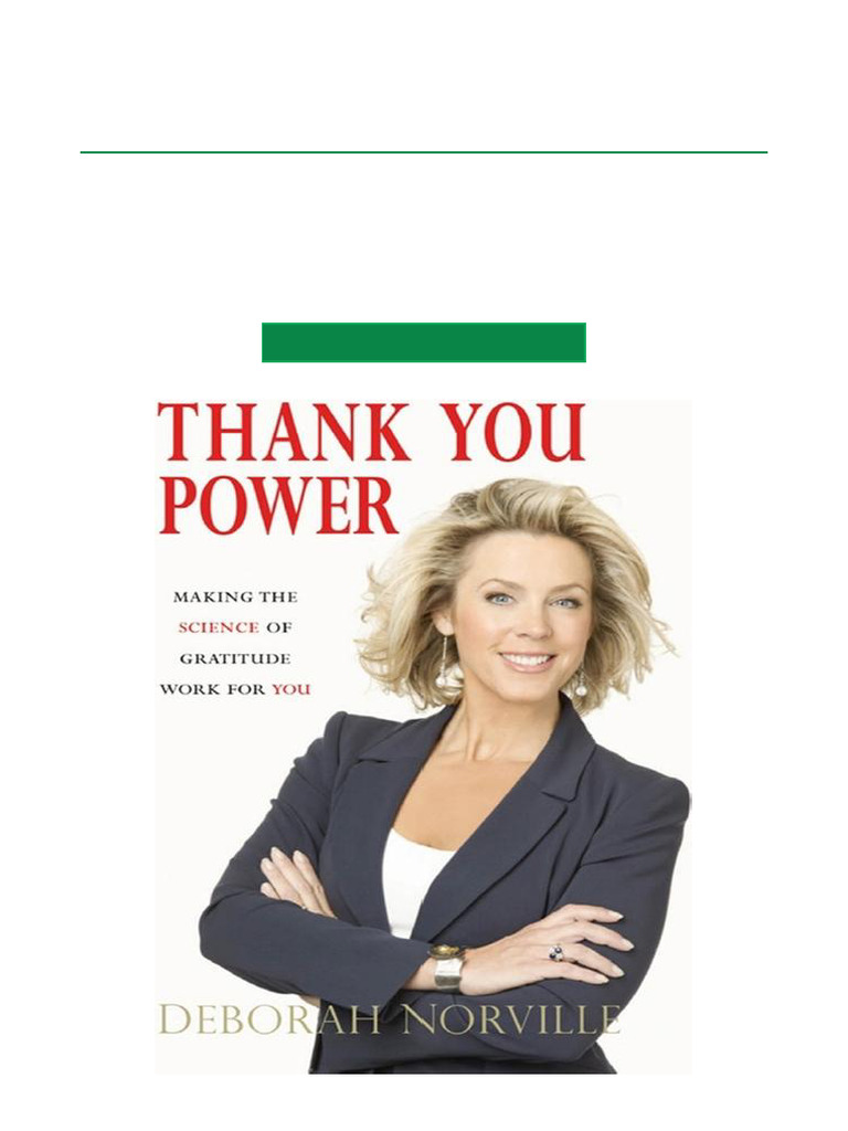 Award Winning Thank You Power Making The Science of Gratitude Work For ...
