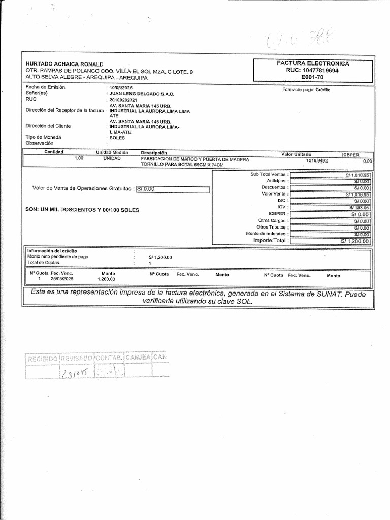 Hurtado Achaica Ronald E001-70 Anterior | PDF
