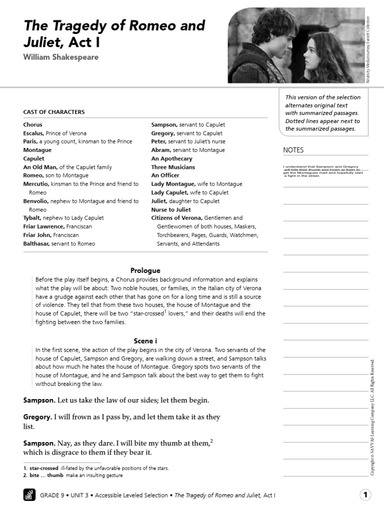 MYP2209 ALT G09 U3A LIT Shake-RJAct1 Web | PDF | Characters In Romeo ...