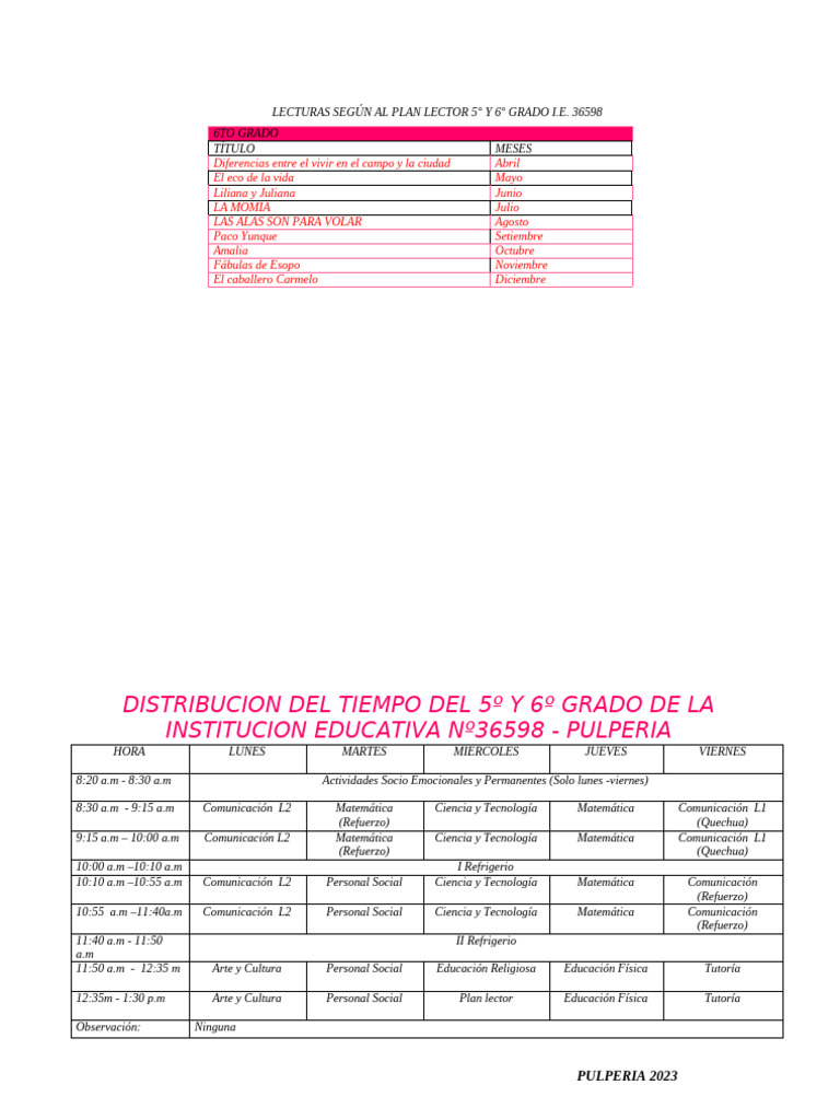 Lecturas Según Al Plan Lector 5 | PDF | Science
