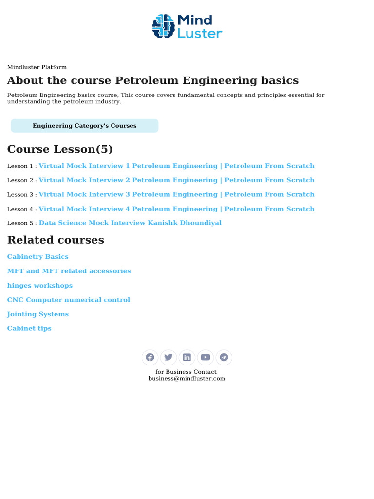 Petroleum Engineering Basics Course Content | PDF