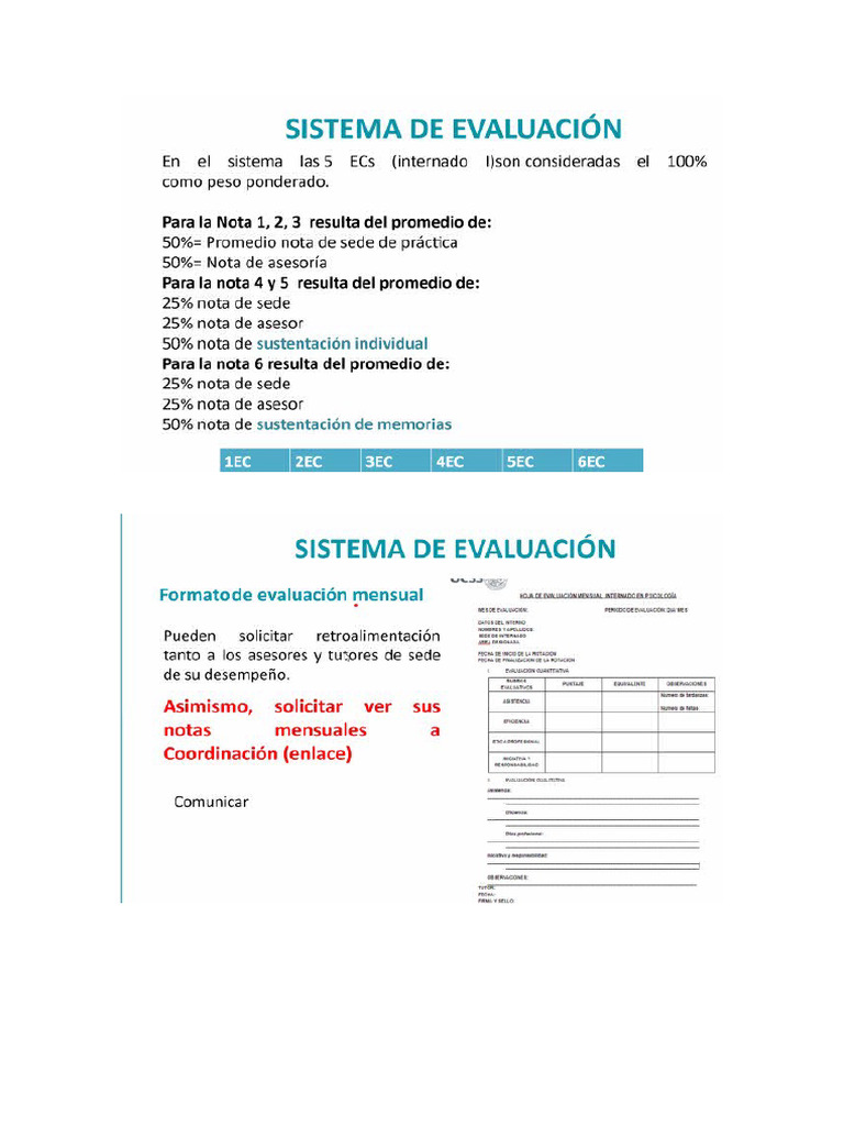 Evaluacion Internado | PDF