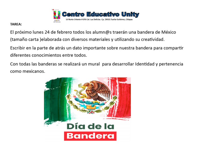 Bandera de México: Tarea Creativa | PDF