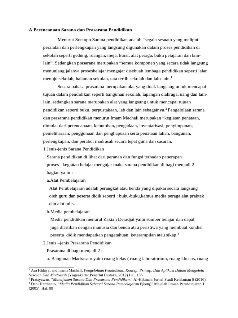 Pengelolaan Sarana Prasarana Pendidikan | PDF