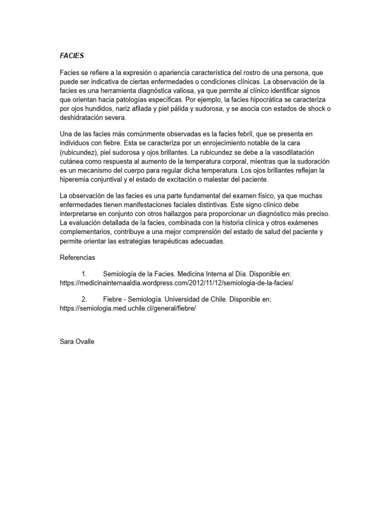 Cuartilla Facies PDF | PDF