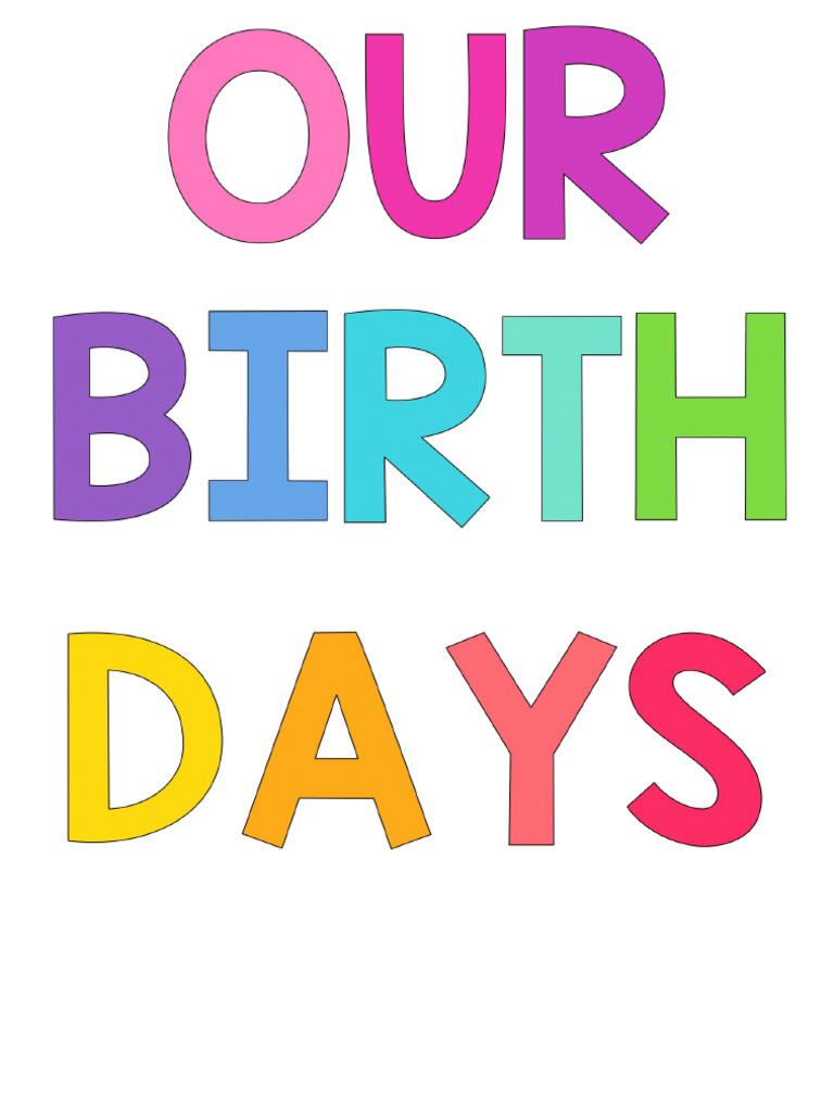 Birthday Balloons Classroom Display Rainbow Brights Classroom Decor | PDF