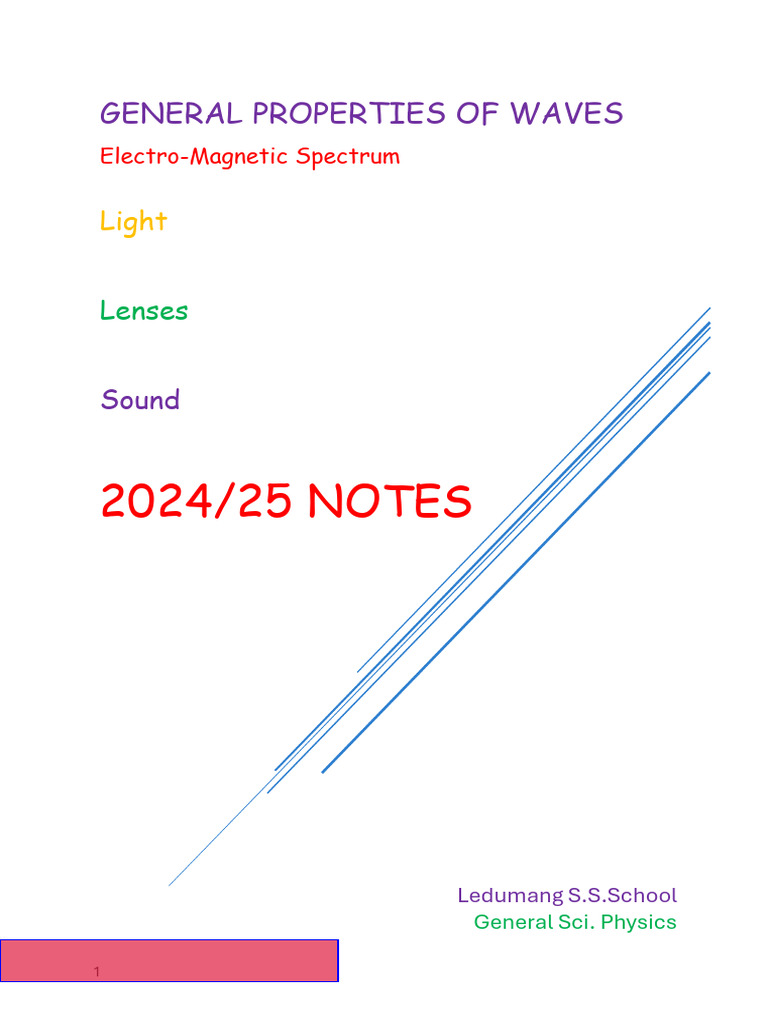 General Properties of Waves Notes | PDF | Light | Radiation