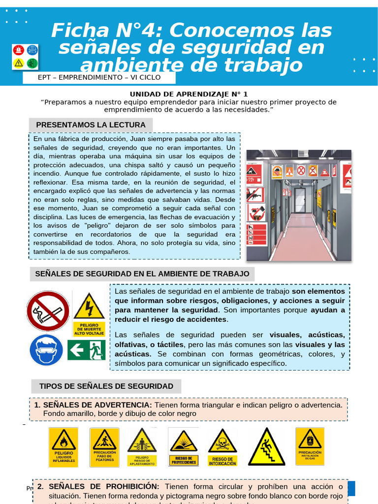 Ficha 04 Señales de Seguridad | PDF | Color | Iniciativa empresarial