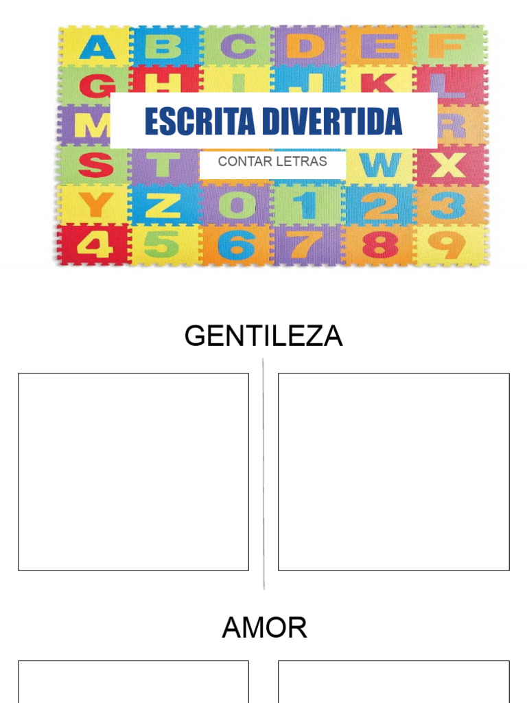 Escrita Divertida - Contar Letras | PDF