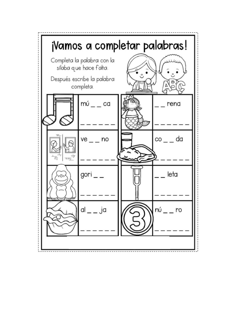 Completar Silaba | PDF