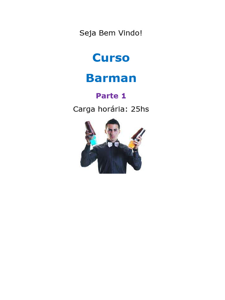 Curso Barman - Parte 1 | PDF | Cor | Coquetéis