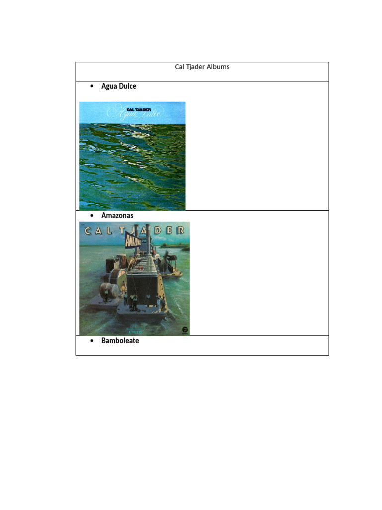 Cal Tjader Albums | PDF