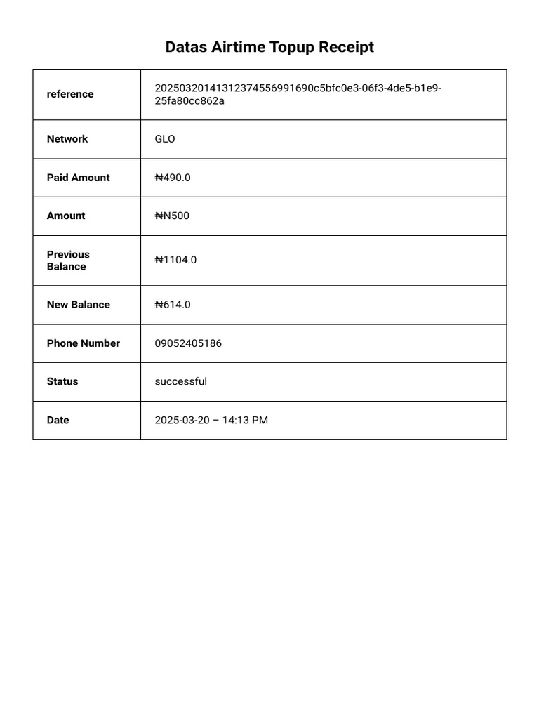 Air Time Receipt 1991 | PDF