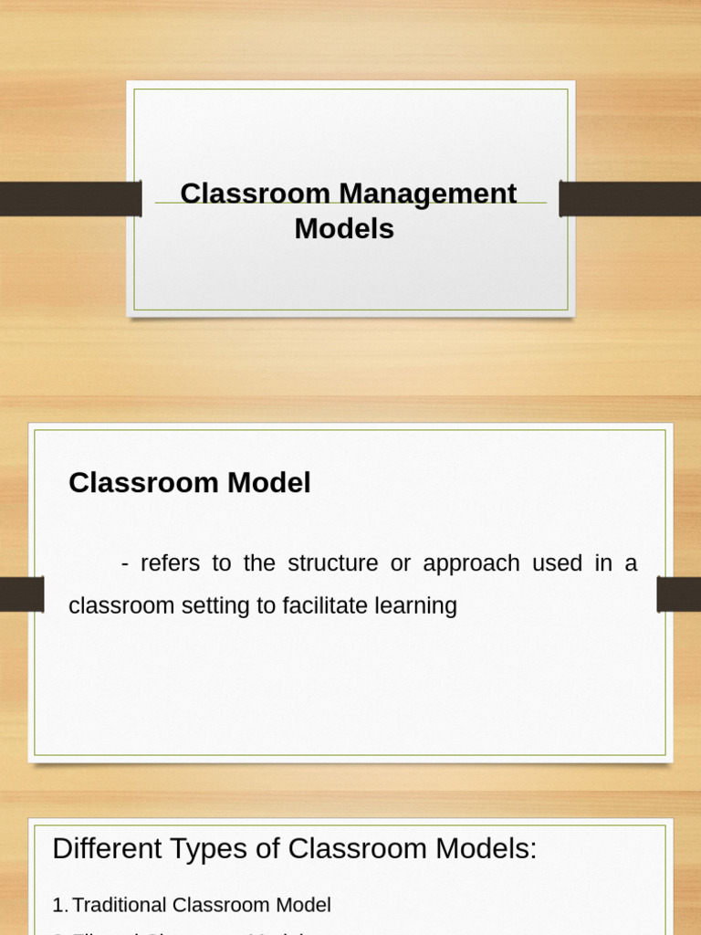 Classroom Management Models | PDF
