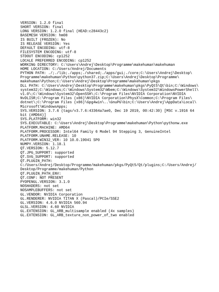 Makehuman Debug | PDF