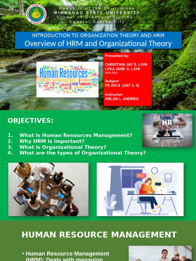 1 Introduction to Organization Theory and HRM | PDF | Human Resource ...