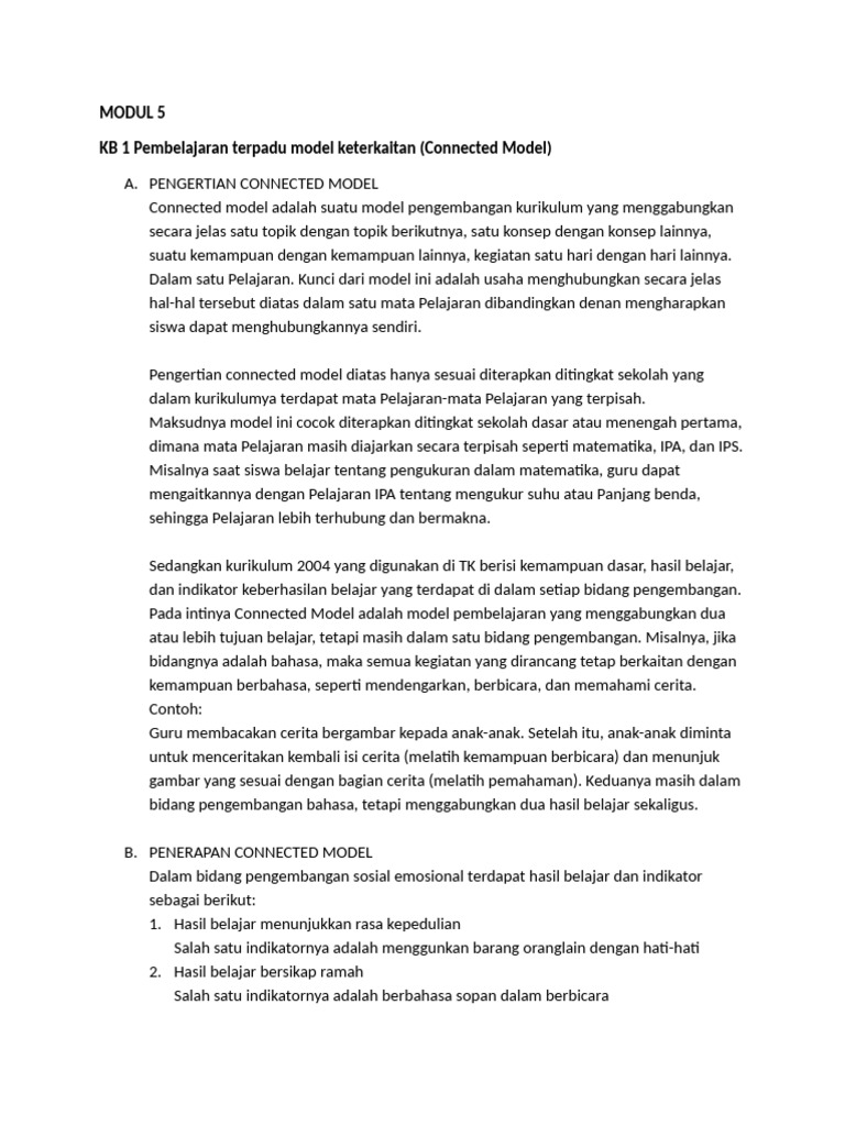 Pembelajaran Terpadu | PDF