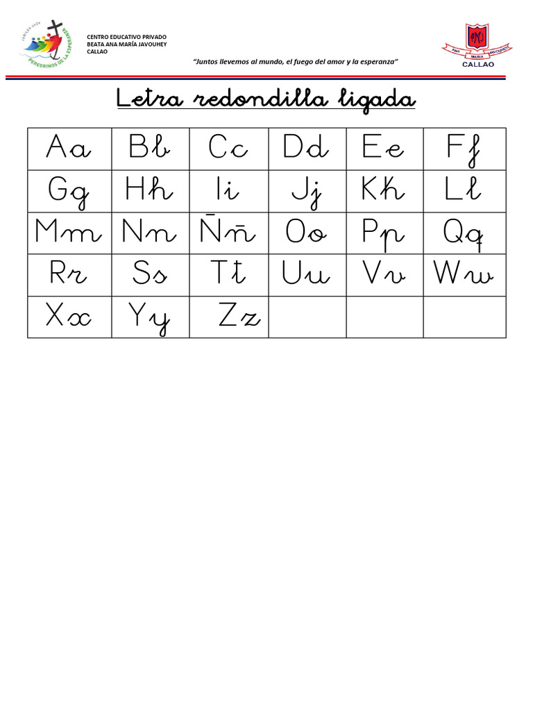 Letra redondilla y mensaje educativo | PDF