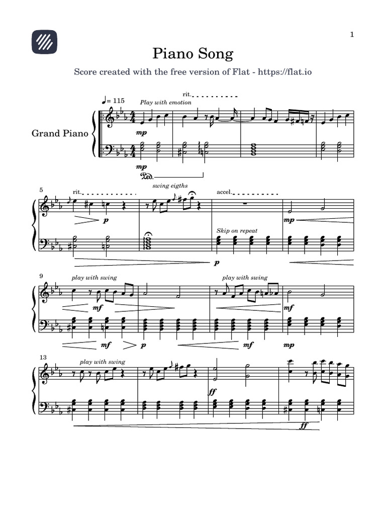 Piano Song | PDF
