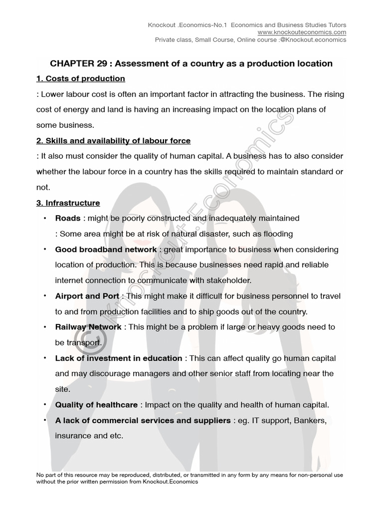 Assessment of A Country As A Production Location | PDF | Taxes | Economics