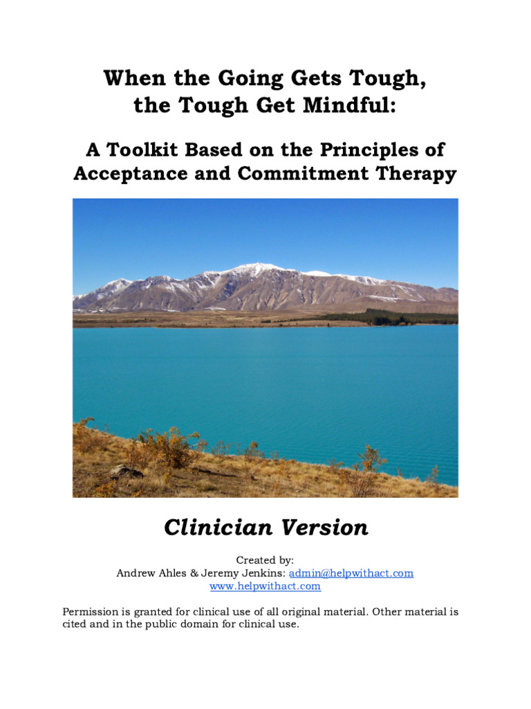 ACT Toolkit Clinician Guide v06292023 | PDF | Thought | Mindfulness