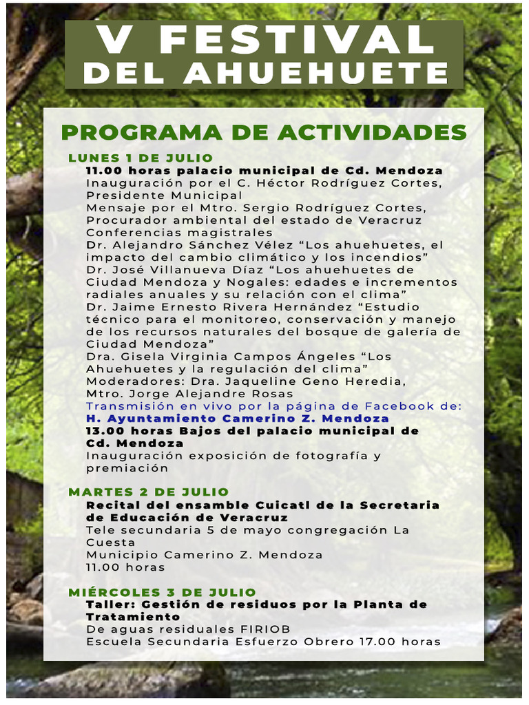 V Festival Del Ahuehuete | PDF