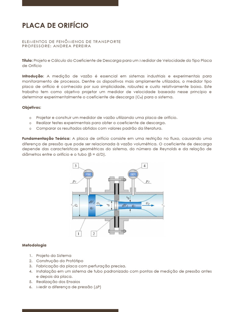 ESTUDO DE CASO - placa de orificio (2) | PDF