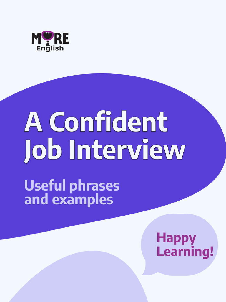 56 Essential Phrases For A Confident JOB INTERVIEW in English | PDF