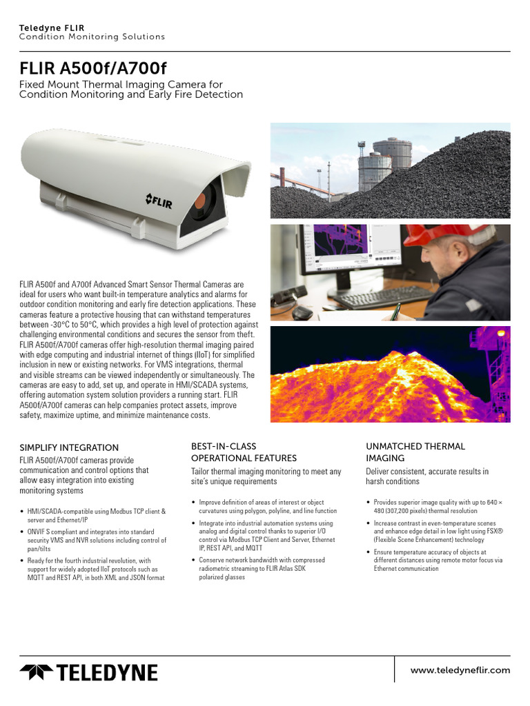 FLIR A500f/A700f Thermal Cameras Overview | PDF | Thermography ...