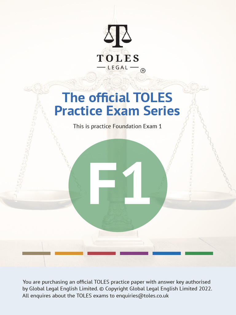 TOLES Foundation Exam Practice Paper | PDF | Johnny Depp | Consideration