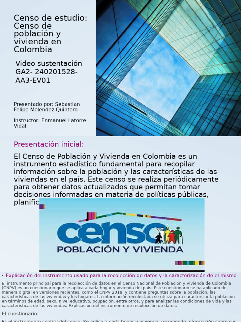 Censo de Poblacion y Vivienda en Colombia 2018 | PDF | Censo | Población