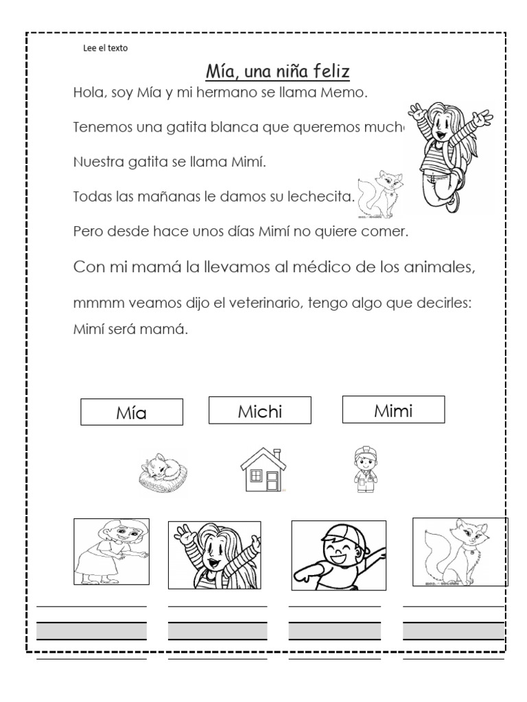 Ficha Mimi y Su Gatita | PDF