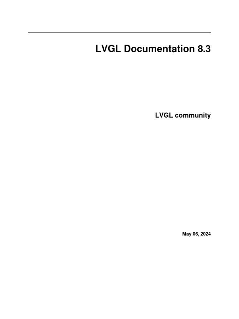 LVGL | PDF | Random Access Memory | Graphical User Interfaces