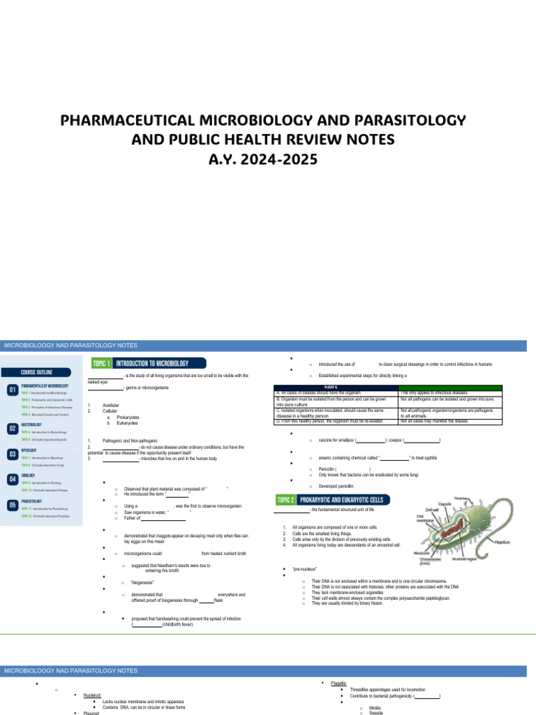 Microbiology Review 2025 | PDF | Cell (Biology) | Endoplasmic Reticulum