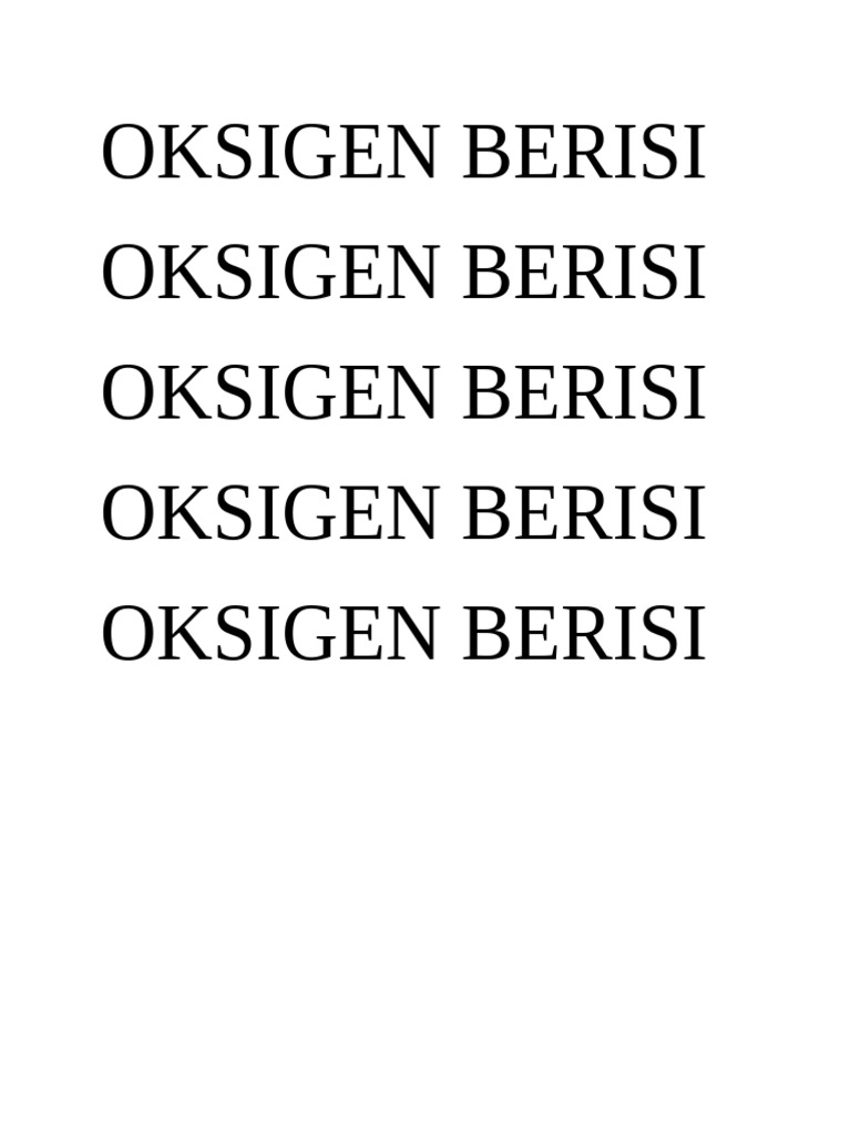OKSIGEN | PDF