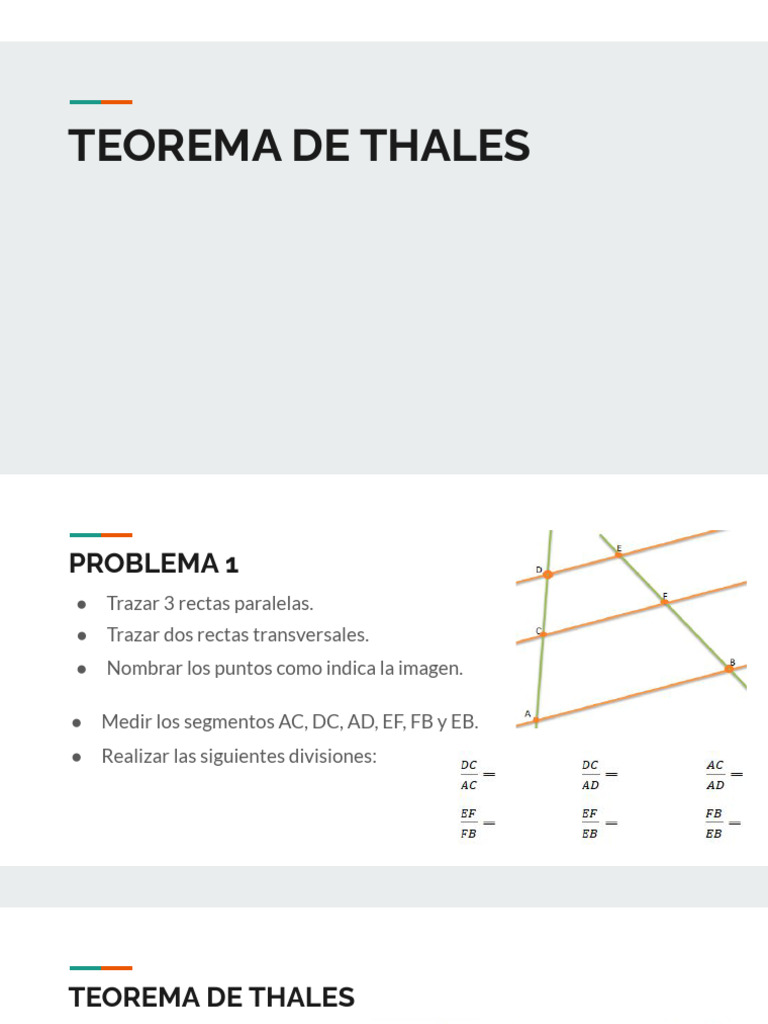 Clase 1 - Teorema de Thales | PDF