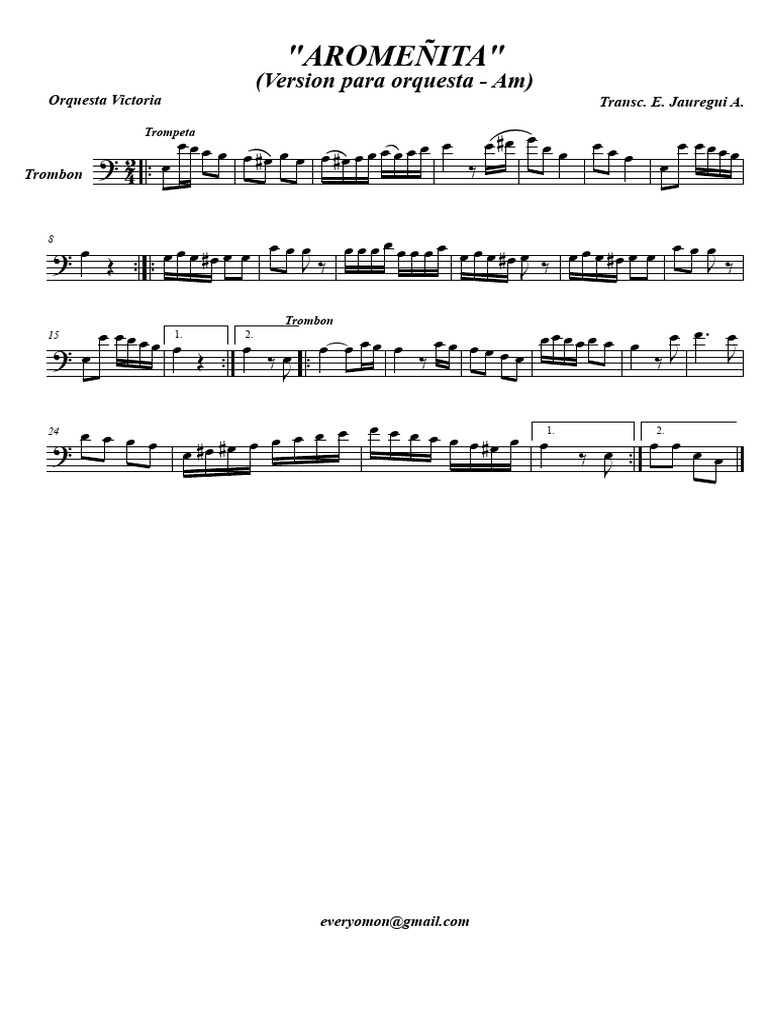 Partition pour Orquesta Victoria | PDF
