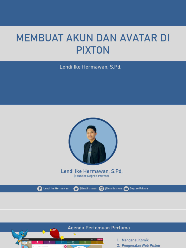 Membuat Akun Dan Avatar Di Pixton | PDF