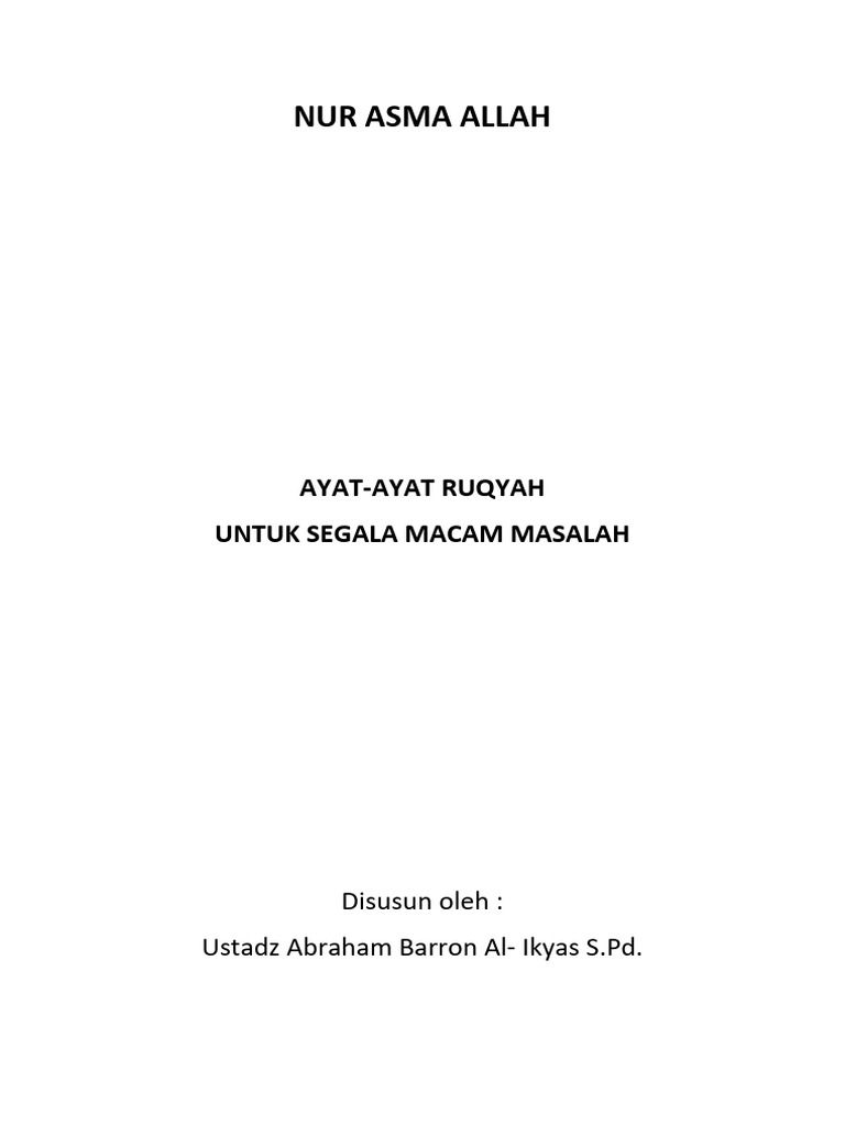 Ayat Ayat RUQYAH | PDF