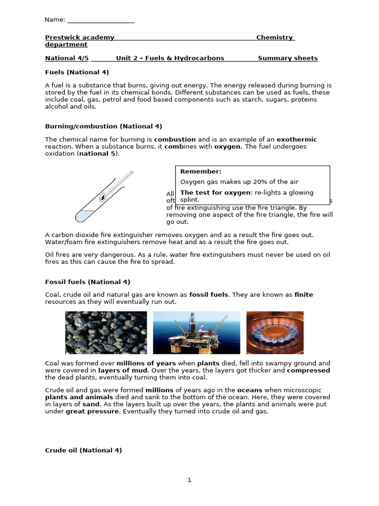 Fuels and Hydrocarbons Overview | PDF | Alkene | Combustion