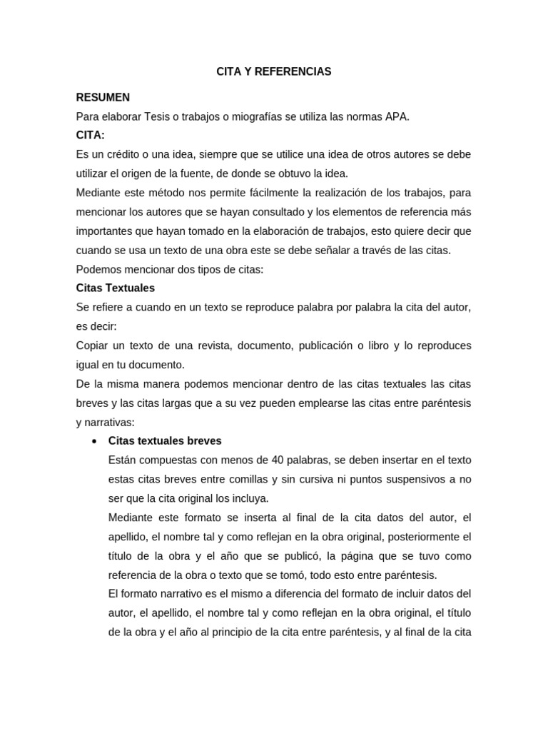 5 . - Citas y Refrencias - Normas Apa | PDF | Citación | Escritura
